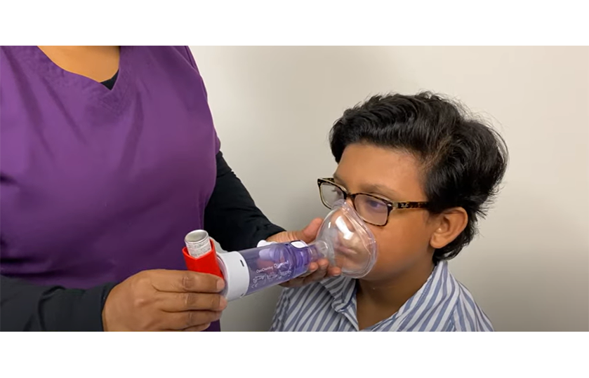 Asthma - How to Use a Spacer with a Mask | Videos | CHKD